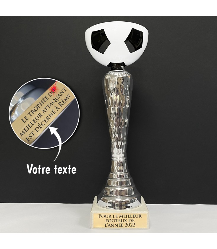 Trophée foot personnalisable avec un texte