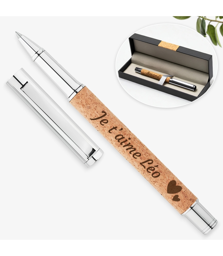 Stylo bille en métal personnalisé avec votre prénom ou un texte